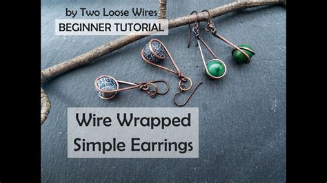 Simple Wire Wrapped Earring With Beads Beginner Friendly Tutorial