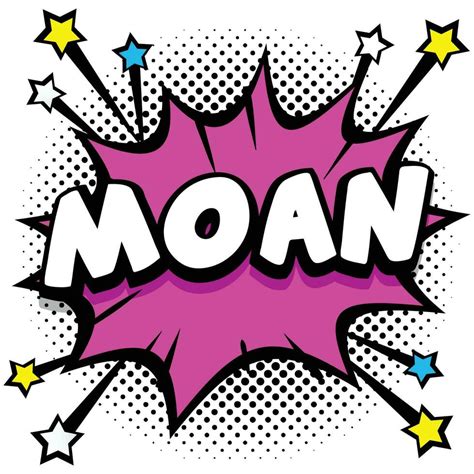 Moan Pop Art Comic Speech Bubbles Book Sound Effects 12862310 Vector