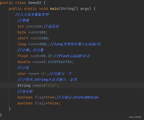 Java八大基本基本数据类型 Csdn博客