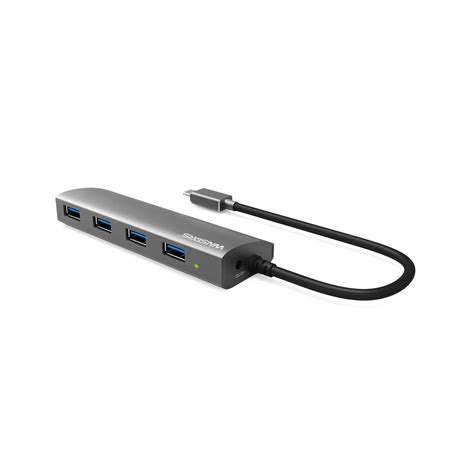 Superspeed Aluminum Usb C Usb Port Hub With Type C Ports And Power Adapter Port Hub