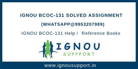 IGNOU BCOC Solved Assignment