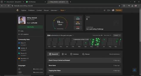 Abhay Dwivedi On Linkedin Programming Coding Leetcode Hackerrank