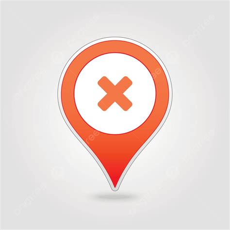 Eliminar Pin Mapa Icono Mapa Pointermarkers Vector Ronda Multiplicación