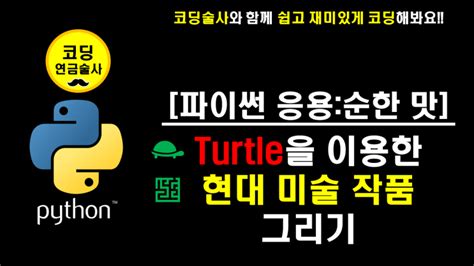 파이썬 응용순한 맛 터틀turtle을 이용한 현대 미술 작품 그리기 네이버 블로그