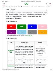 Exploring HTML Color Types Usage RGB Color Values Course Hero