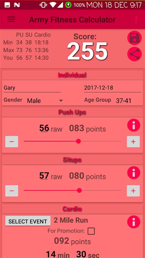 Army Fitness Calculator Acft Apft Apk For Android Download