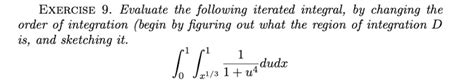 Solved EXERCISE Evaluate The Following Iterated Integral Chegg