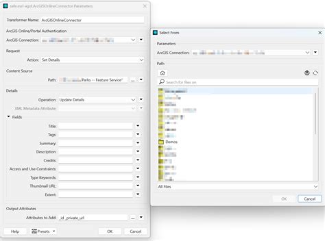 Managing Arcgis Online Metadata In Fme Fme Support Center