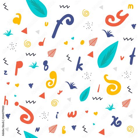 Alphabetic Pattern On White Background Cute Background With Funny