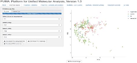 screenshot of the platform for unified molecular analysis puma