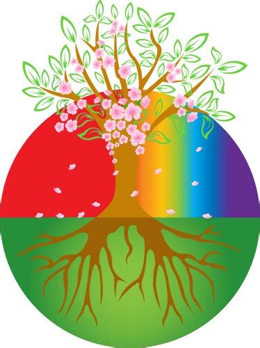 Spring Tree Vector Images Over