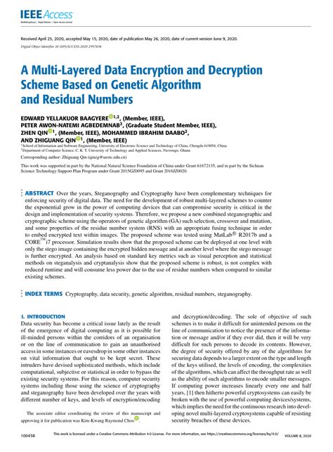 Pdf A Multi Layered Data Encryption And Decryption Scheme Based On