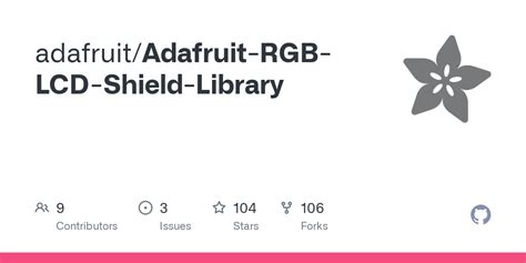 GitHub Adafruit Adafruit RGB LCD Shield Library