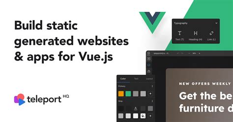 build static generated websites and web apps for vue js