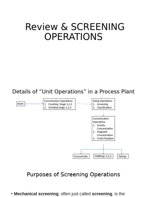 Screening Operations In Process Plants Pdf Materials Secondary