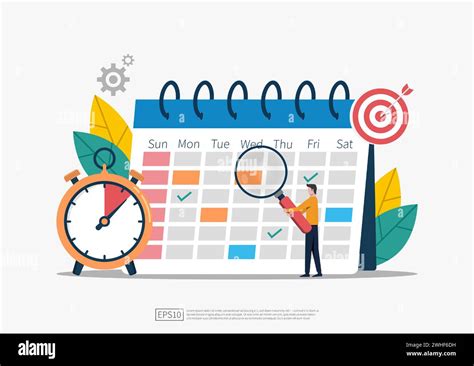 schedule and planning concept business time planning event and task