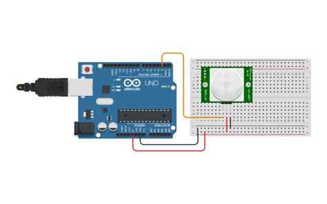 Circuit Design Sensor Pir Tinkercad
