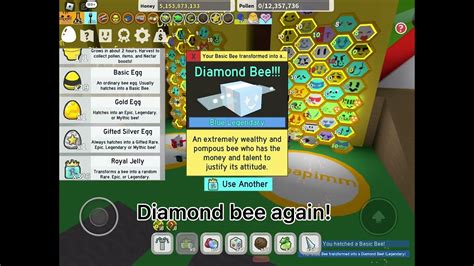 Getting Ted Basic Bee From Basic Egg Bee Swarm Simulator Roblox Youtube