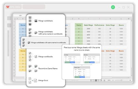 wps merge excel sheets combine data seamlessly