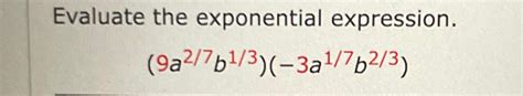 Solved Evaluate The Exponential