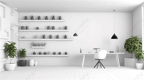 3d 렌더링 및 작업실 인테리어 디자인을 갖춘 현대적인 사무실 장식 모형 작업 3d 배경 거실 배경 현대적 배경 이미지