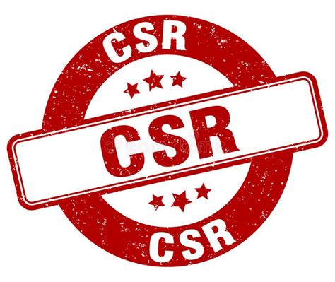 Csr Stamp Csr Label Round Grunge Sign Stock Vector Illustration Of