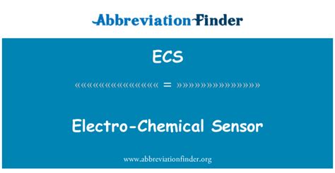 ECS là viết tắt của Cảm biến điện hóa Electro Chemical Sensor