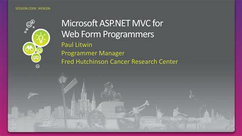 Ppt Microsoft Aspnet Mvc For Web Form Programmers Powerpoint Presentation Id613065