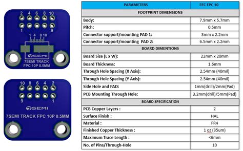 Buy Ffc Fpc 10 Pin Breakout Pcb Online Evelt3