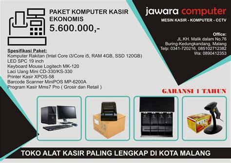 Komputer Kasir Lengkap Komputer Kasir Swalayan Toko Alat Kasir Paling Lengkap Jawara Computer