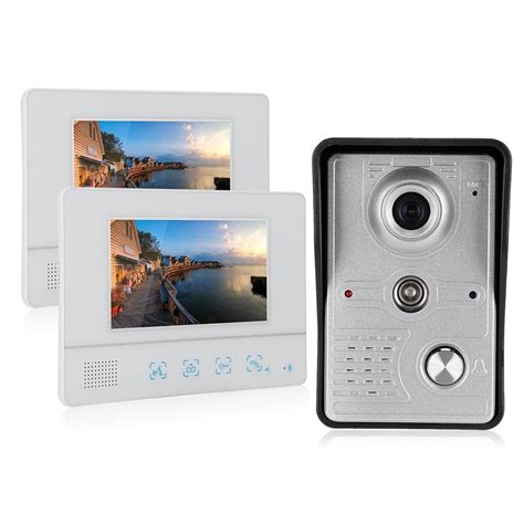 Visual Intercom System 7 Inch Wired Visual Intercom 2 Displays