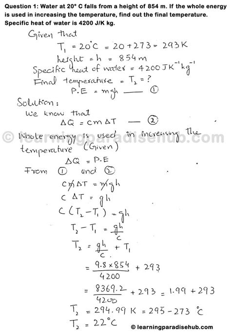 Thermodynamics Question And Answer