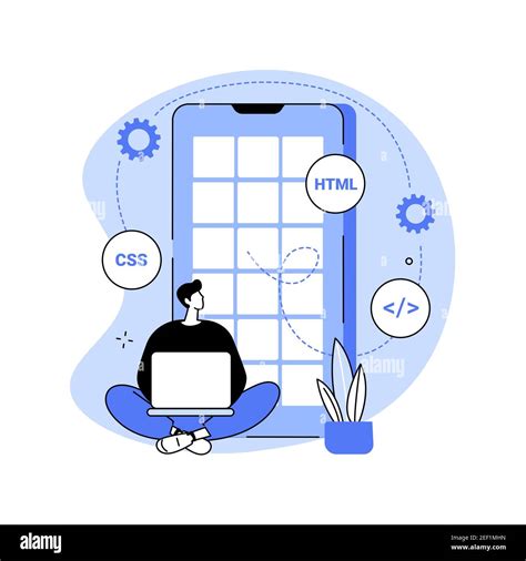 Hybrid Mobile App Abstract Concept Vector Illustration Stock Vector