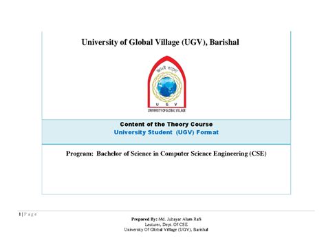 OBE CSE CSE AI LAB University Babe Format P A G E Prepared By Md Jubayar