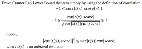 Prove Cramer Rao Lower Bound Theorem Simply By Using