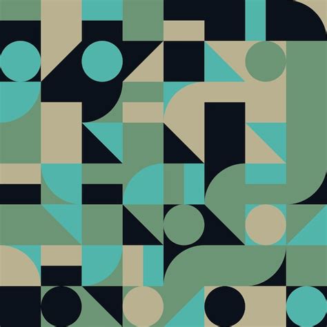 Premium Vector Abstract Geometric Seamless Pattern With Basic Shapes