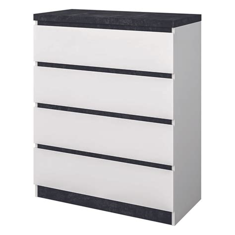 Комод в спальню гостиную детскую коридор зал Мир Мебели Мия 4s 80 см без ручек современный