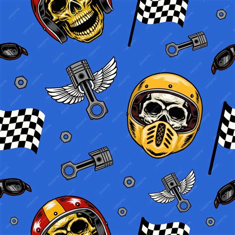 Premium Vector Retro Custom Racing Pattern Vector Design Illustration