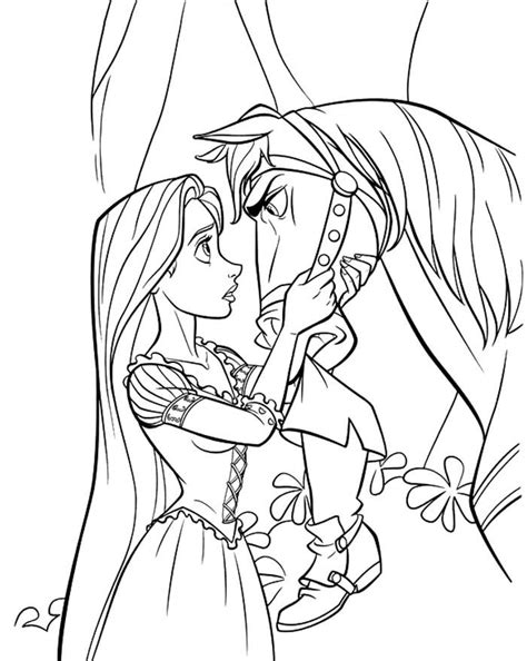 Rapunzel Coloring Pages Easy Tangled Coloring Pages Disney Princess