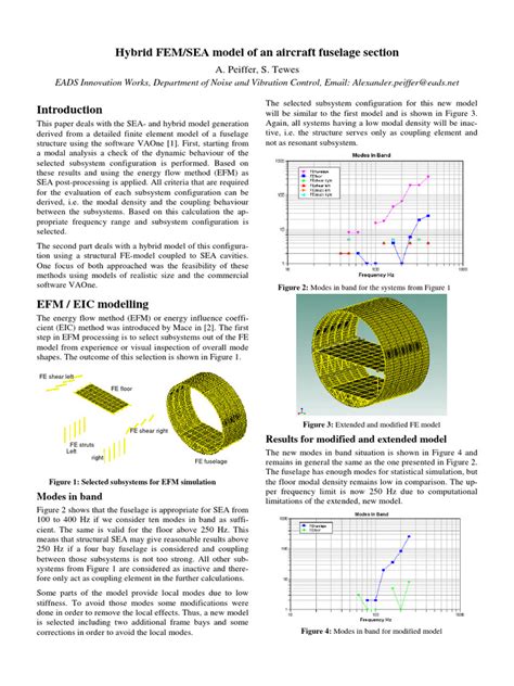 Hybrid Femsea Model Of An Aircraft Fuselage Section Pdf Finite