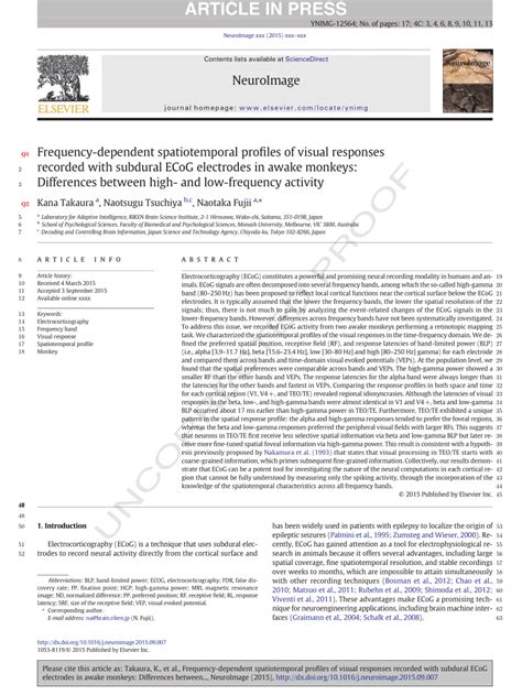 Pdf Frequency Dependent Spatiotemporal Profiles Of Visual Responses Recorded With Subdural