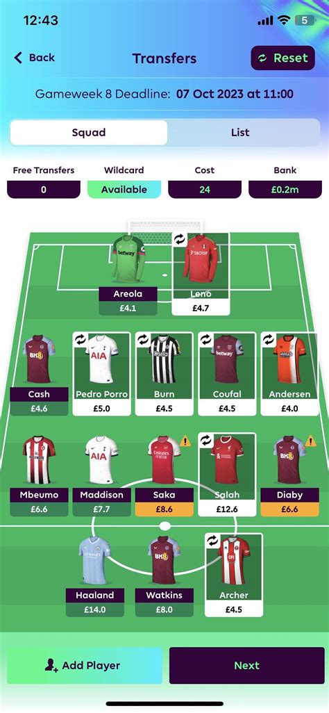 Wildcard If So A Without Salah Or B With Salah Rfantasypremierleague