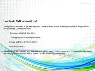 Backup Dvd To Hard Drive PPT