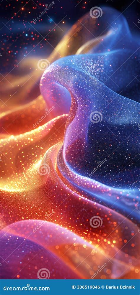 Graphical Representation Of A Coloured Sine Wave Ai Generative Stock Illustration