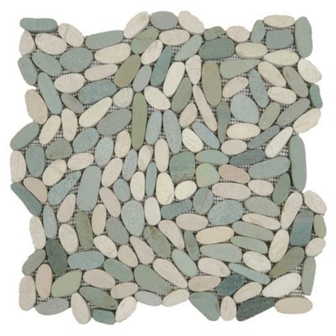 Qc Chelsea 12 X 12 Matte Natural Stone Sliced Pebble Mosaic