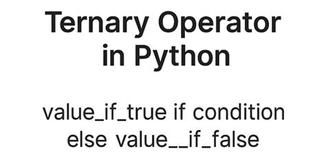 Pythonic Tips Is There A Ternary Operator In Python By Dilermando