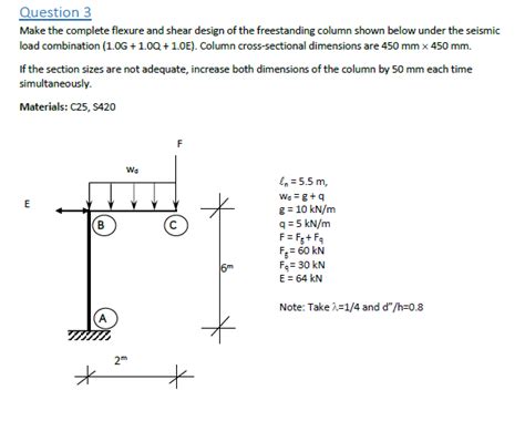 Question Make The Complete Flexure And Shear Design Chegg