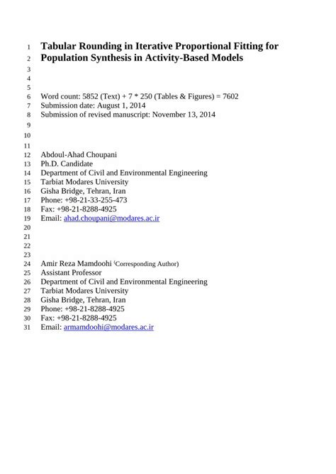 Pdf Tabular Rounding In Iterative Proportional Fitting For Docs