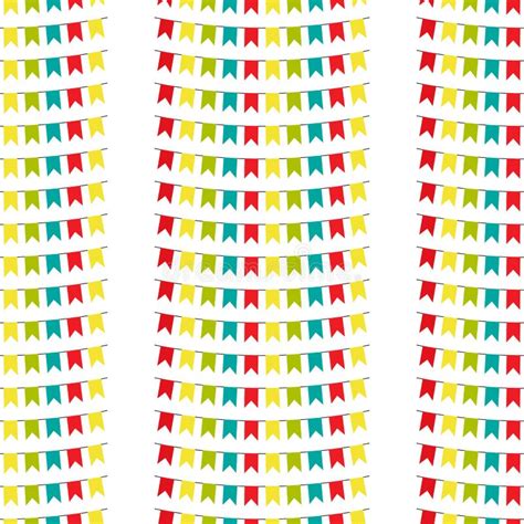 Bunting Seampless Pattern Bunting Background Vector Eps10