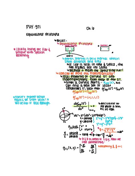 Equivalence Principle Phy 371 Ch 6 Equivalence Principle Recall Equivalenceapproxinertial